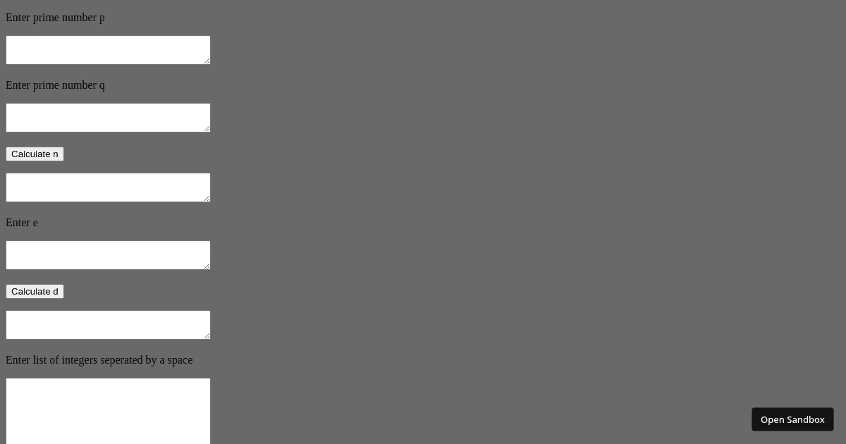 rsa-calculator - Codesandbox