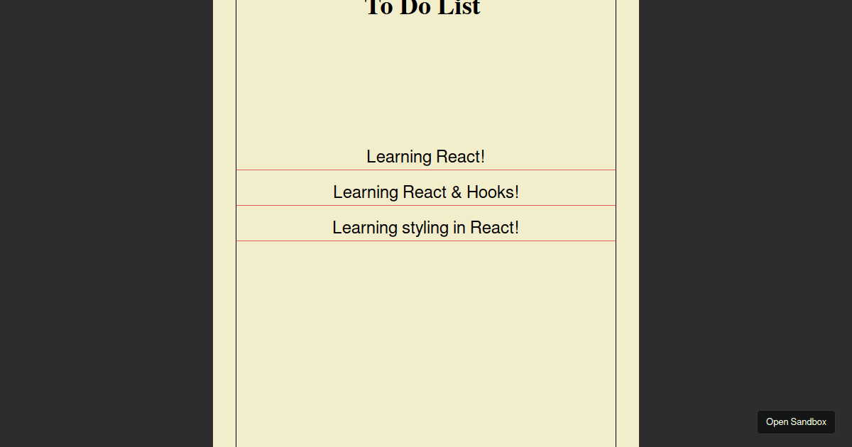 react-js-to-do-application - Codesandbox