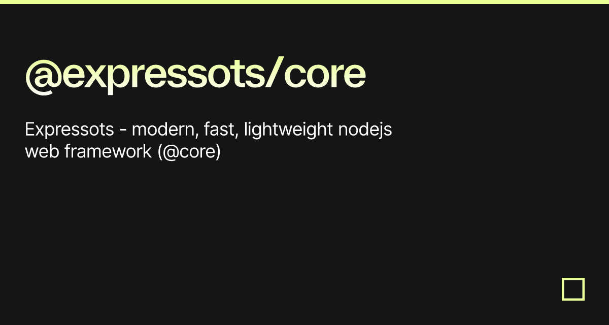 @expressots/core - Codesandbox
