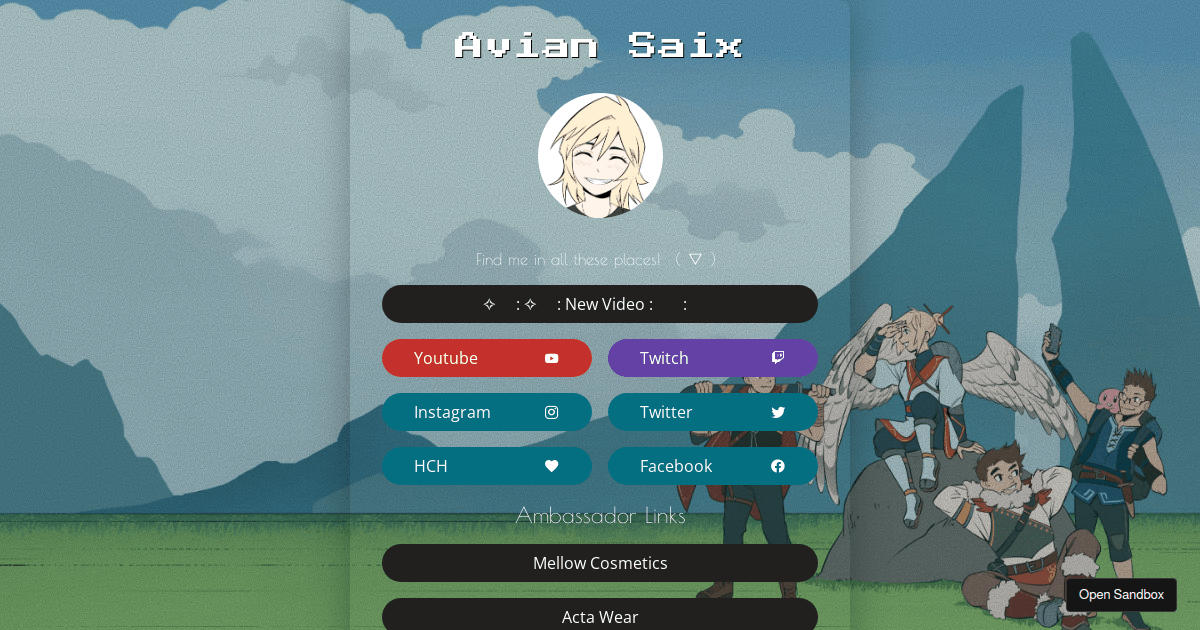 Custom profile Card Maker - Codesandbox