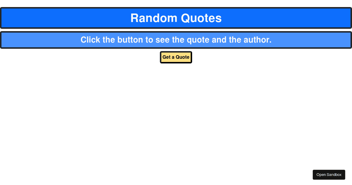 Random Quotes - Codesandbox