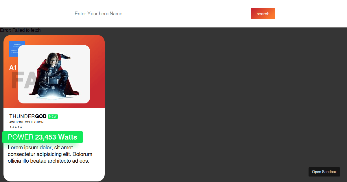Heroes-App - Codesandbox