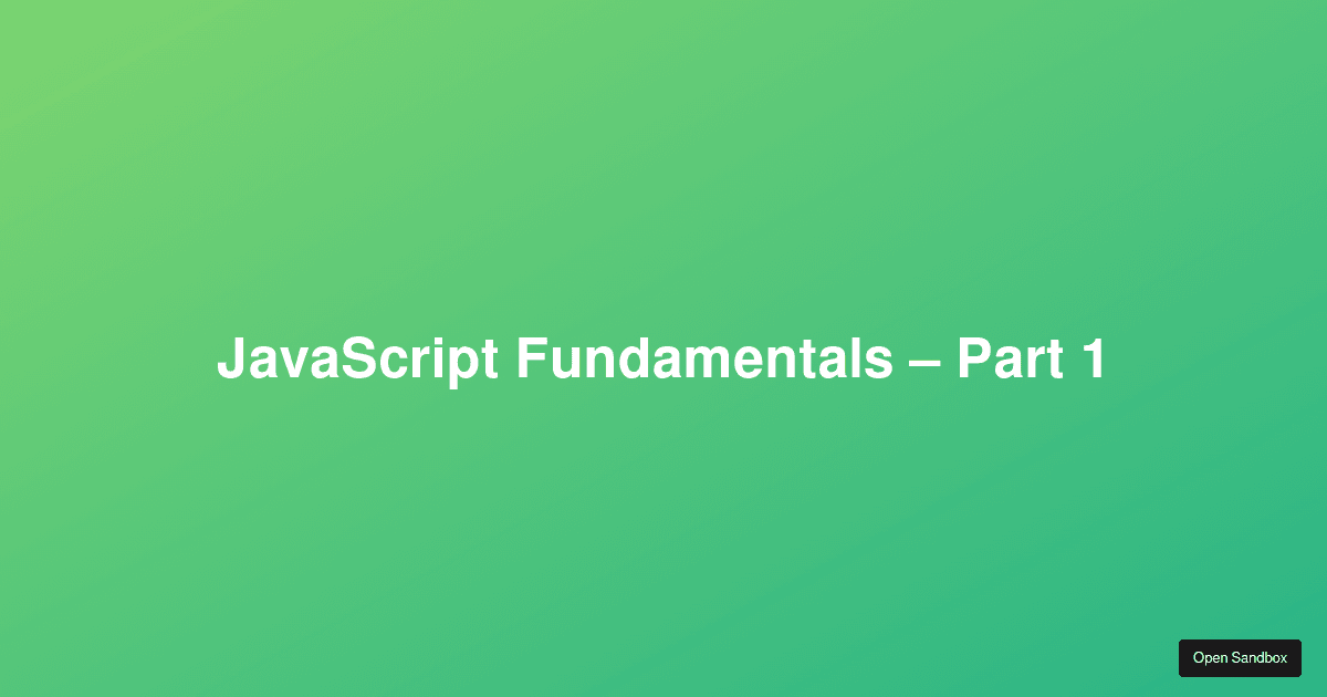 Java Script Course Codesandbox