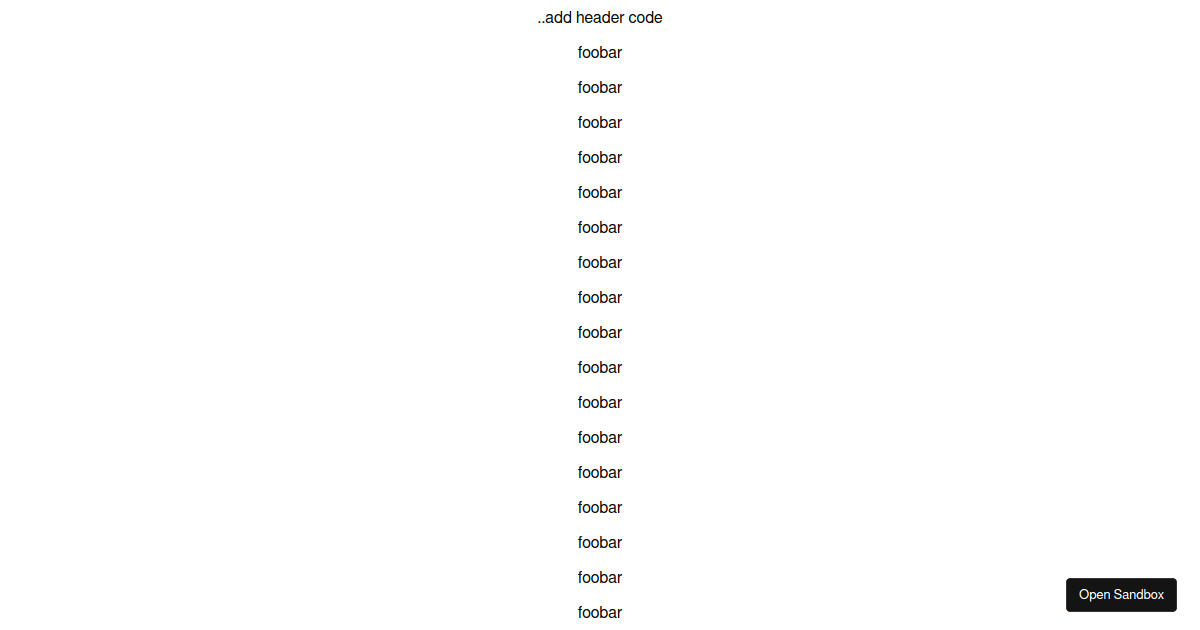 Sticky Header Forked Codesandbox