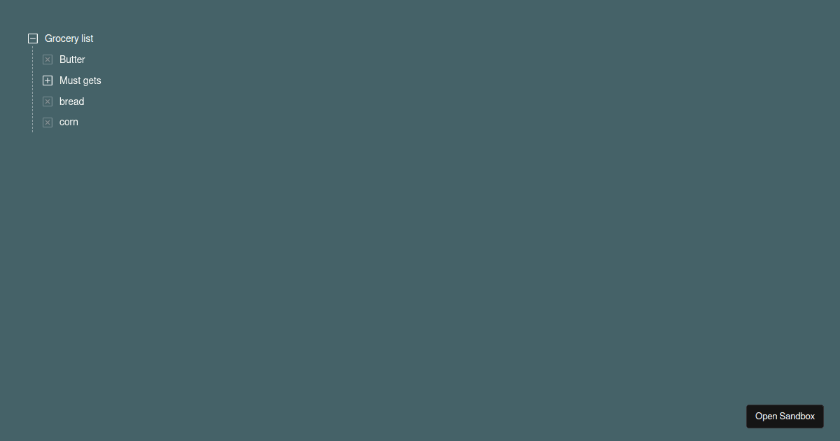 React Treeview Codesandbox