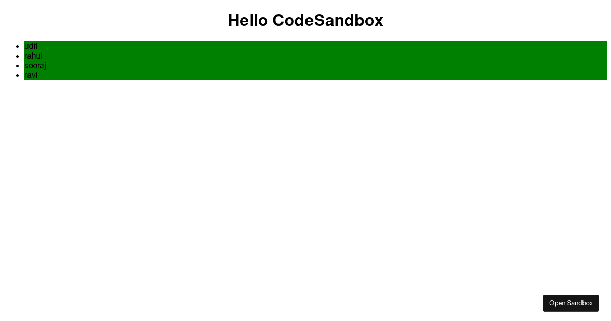react - Codesandbox