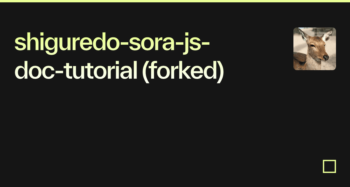 shiguredo-sora-js-doc-tutorial (forked) - Codesandbox shiguredo-sora-js-doc-tutorial (forked) - Codesandbox