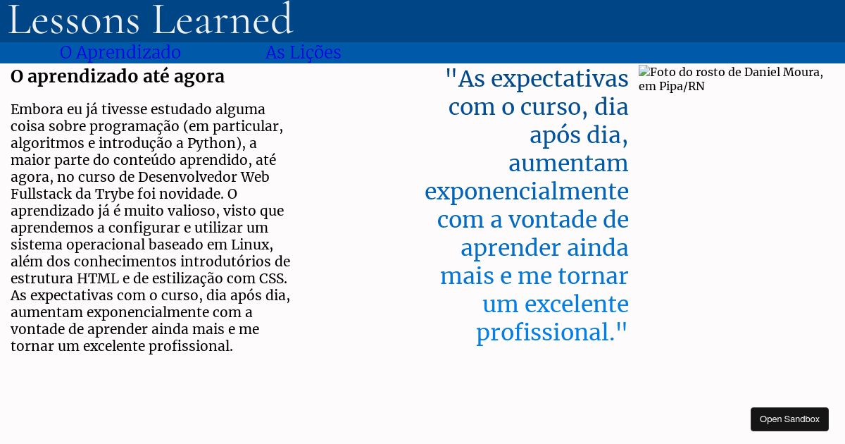 tryber/sd-06-project-lessons-learned - Codesandbox