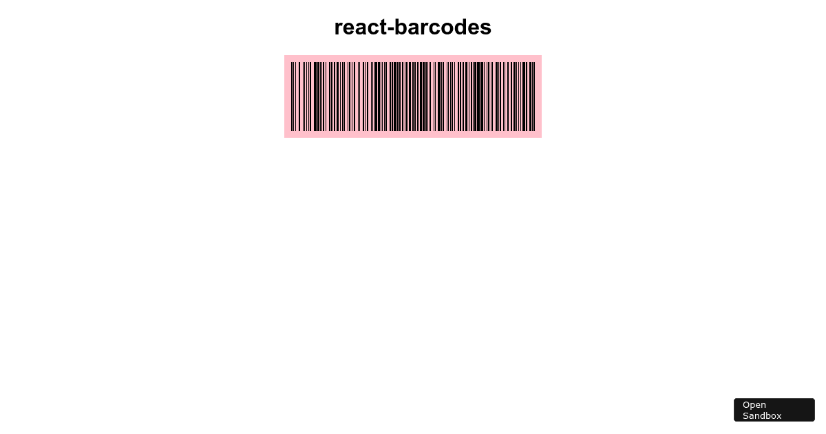react-barcodes (forked) - Codesandbox