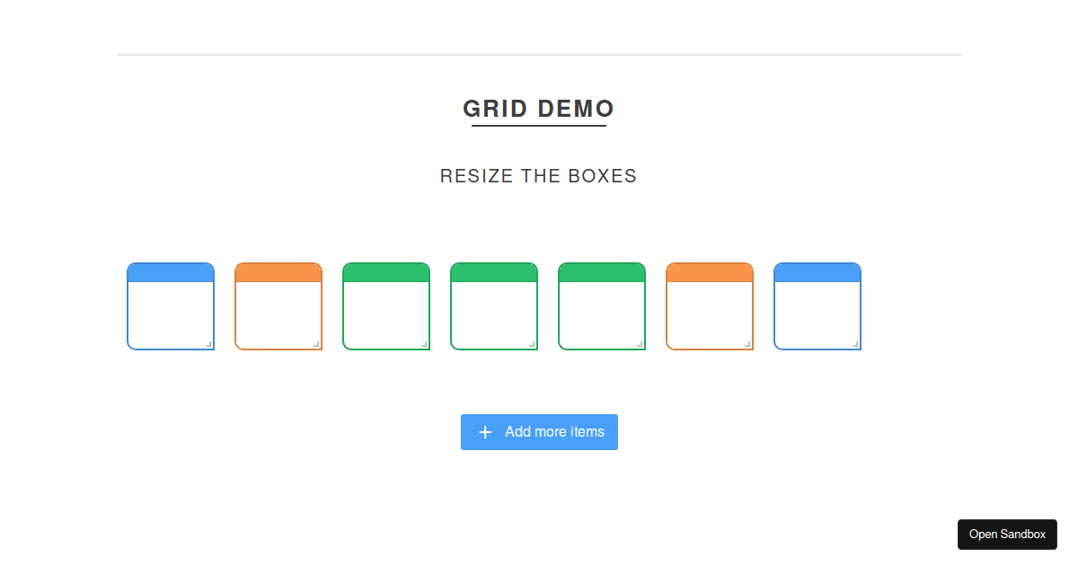 muuri-react - resize - Codesandbox