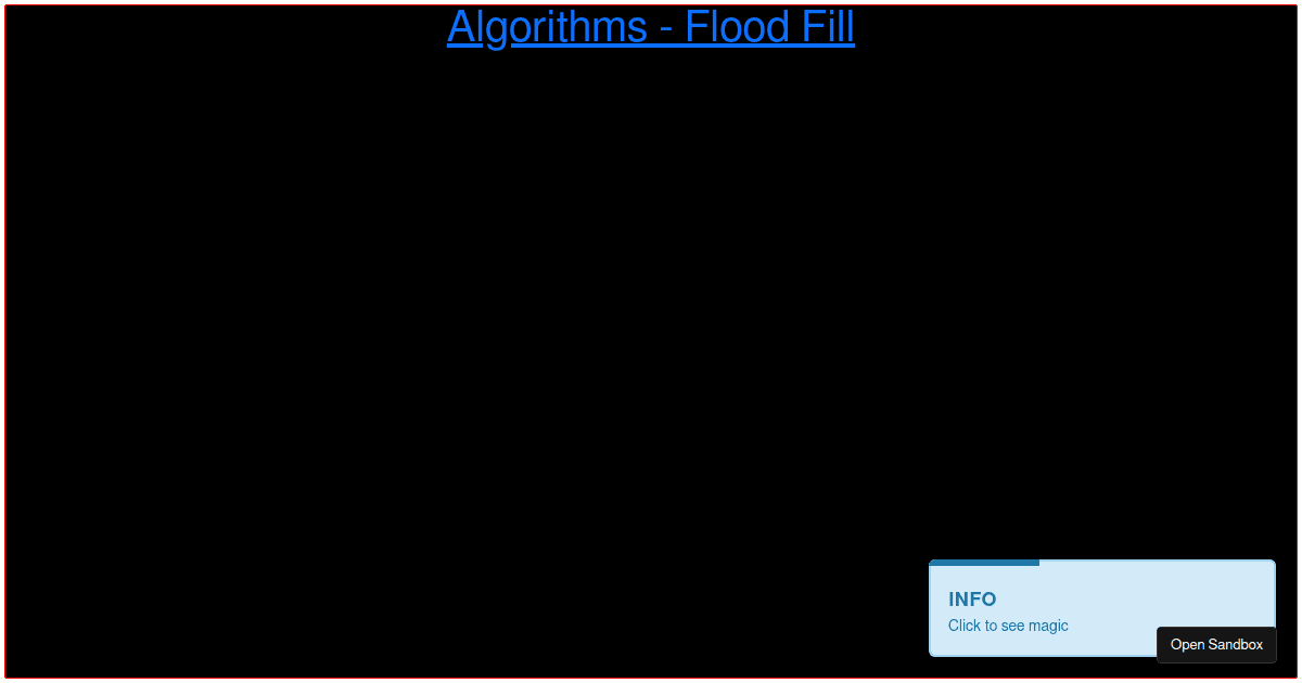 Flood Fill - Codesandbox