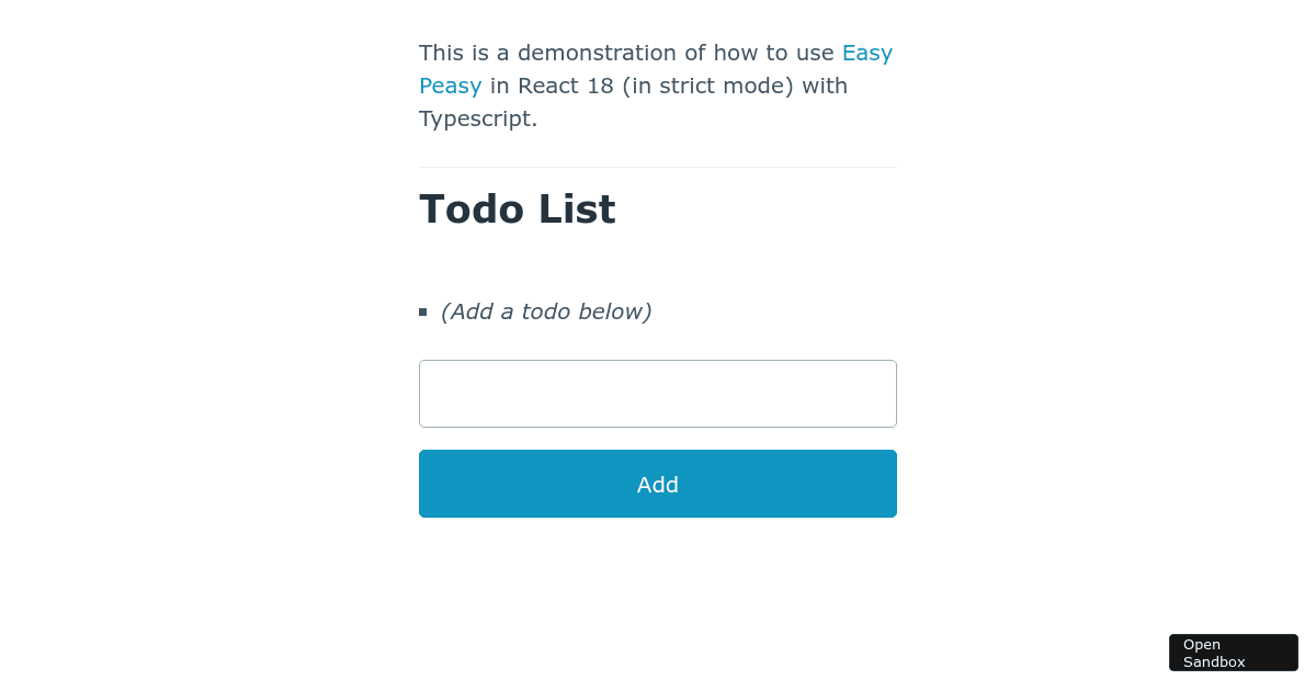 easy-peasy-typescript - Codesandbox easy-peasy-typescript - Codesandbox