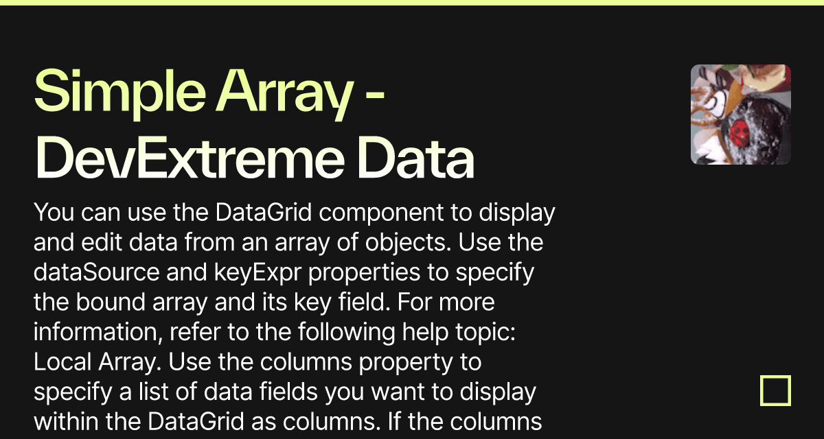 Simple Array - DevExtreme Data Grid (forked) - Codesandbox