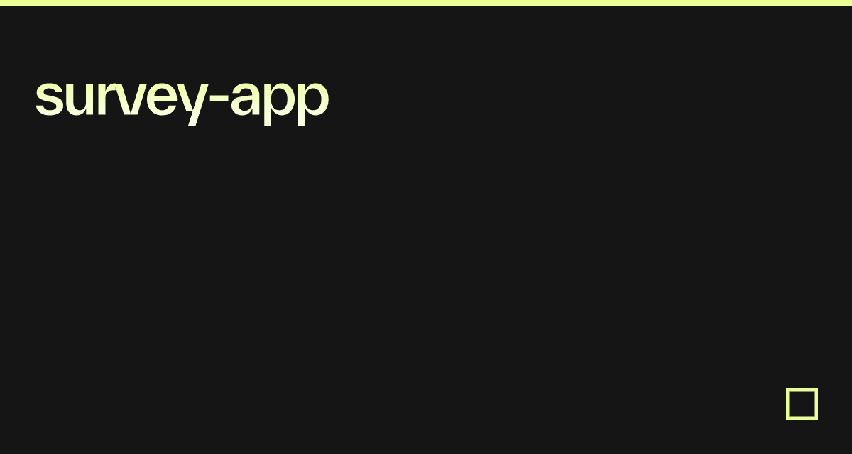 survey-app - Codesandbox
