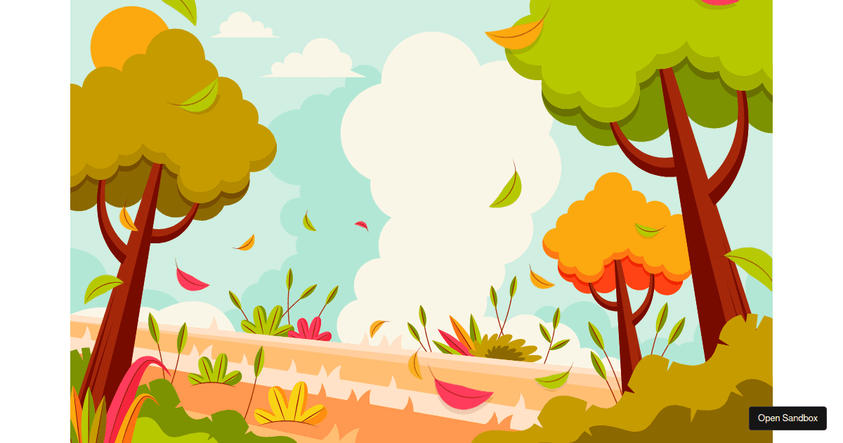 Leaf fall CSS Animation - Codesandbox