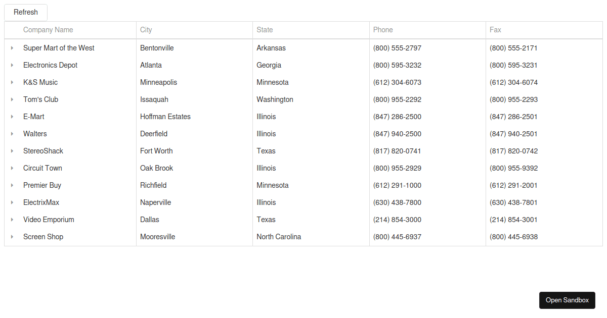 Simple Array Devextreme Data Grid Forked Codesandbox