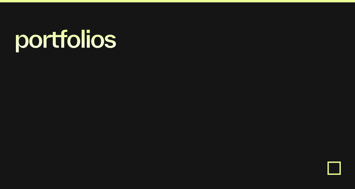 portfolios - Codesandbox