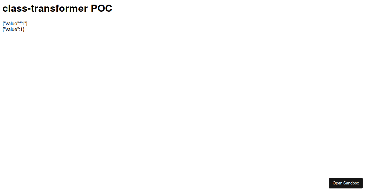 class-transformer-report - Codesandbox