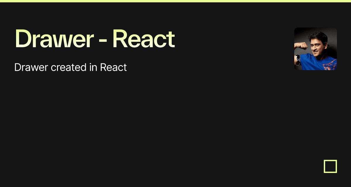 Drawer React Codesandbox 