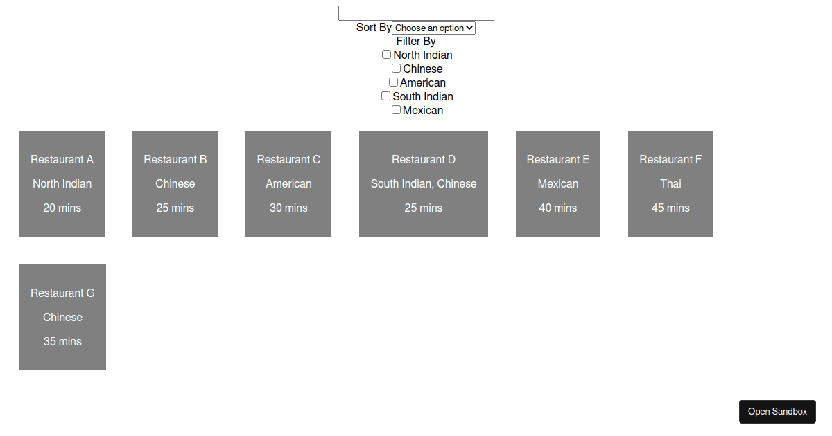 Food Ordering App - Codesandbox