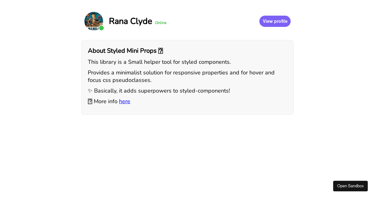 styled-mini-props - Codesandbox