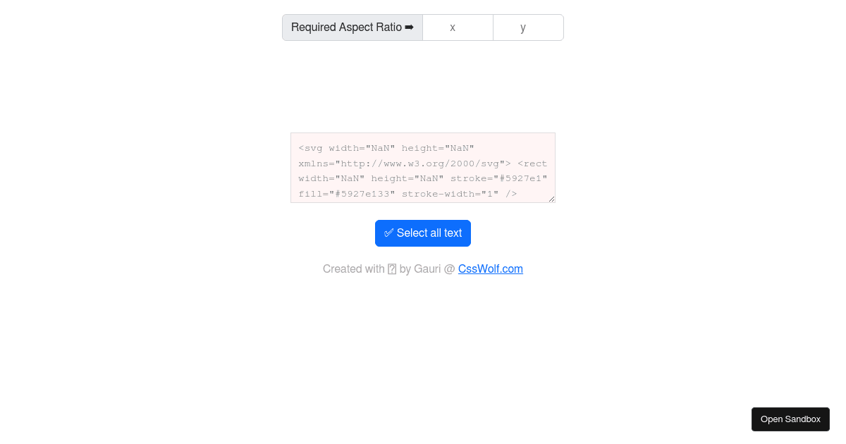 SVG frames with aspect ratio - Codesandbox