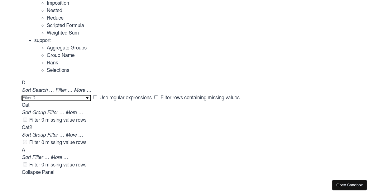 Trrack + Lineup - Codesandbox