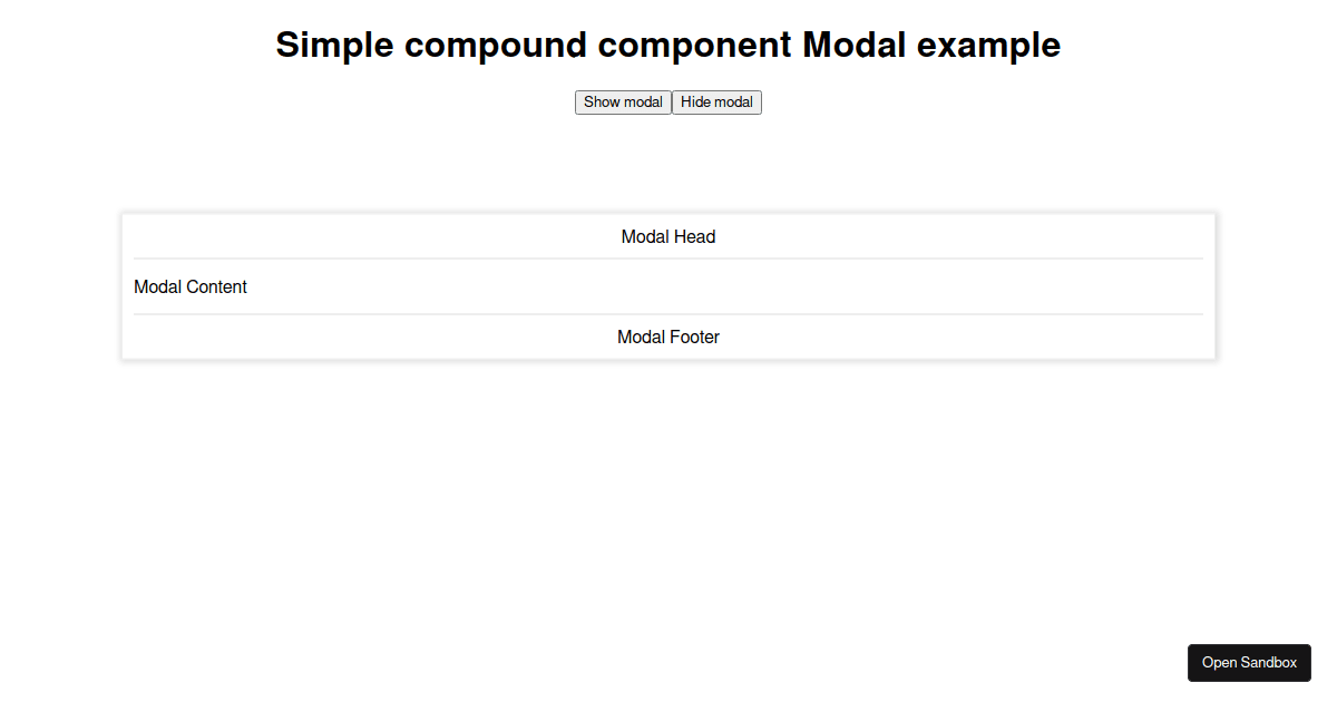Compound Component Codesandbox
