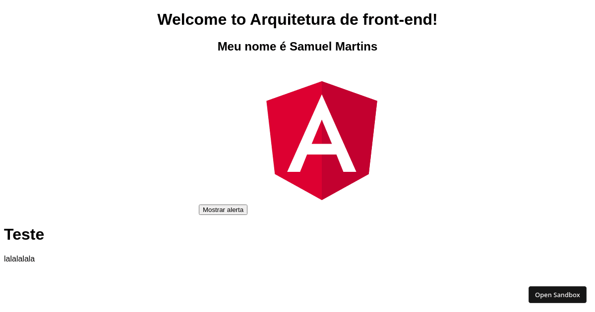Angular Demo - Codesandbox