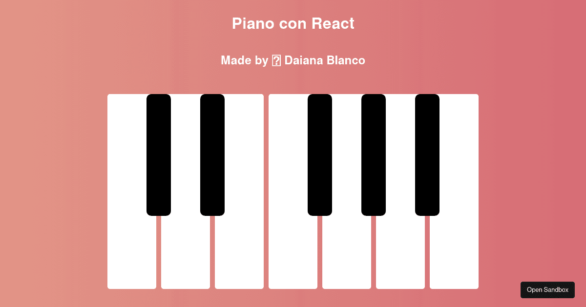 DaianaBlanco/Piano-React - Codesandbox