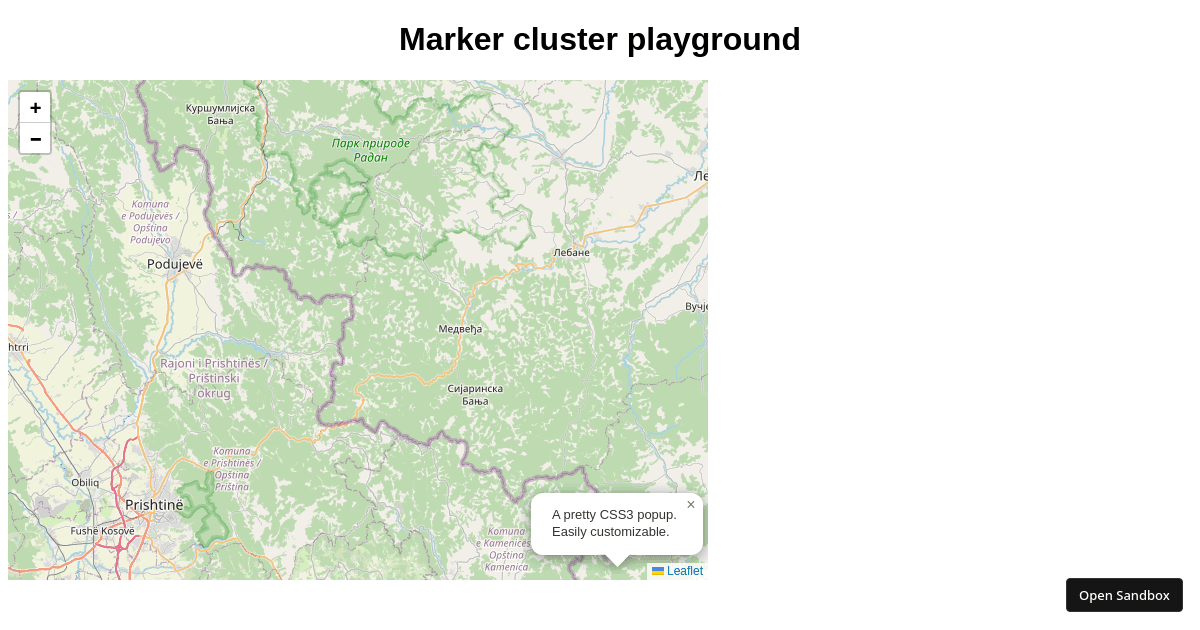 react-leaflet-marker-cluster (forked) - Codesandbox