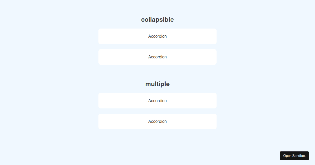 Framer Motion Accordion Codesandbox