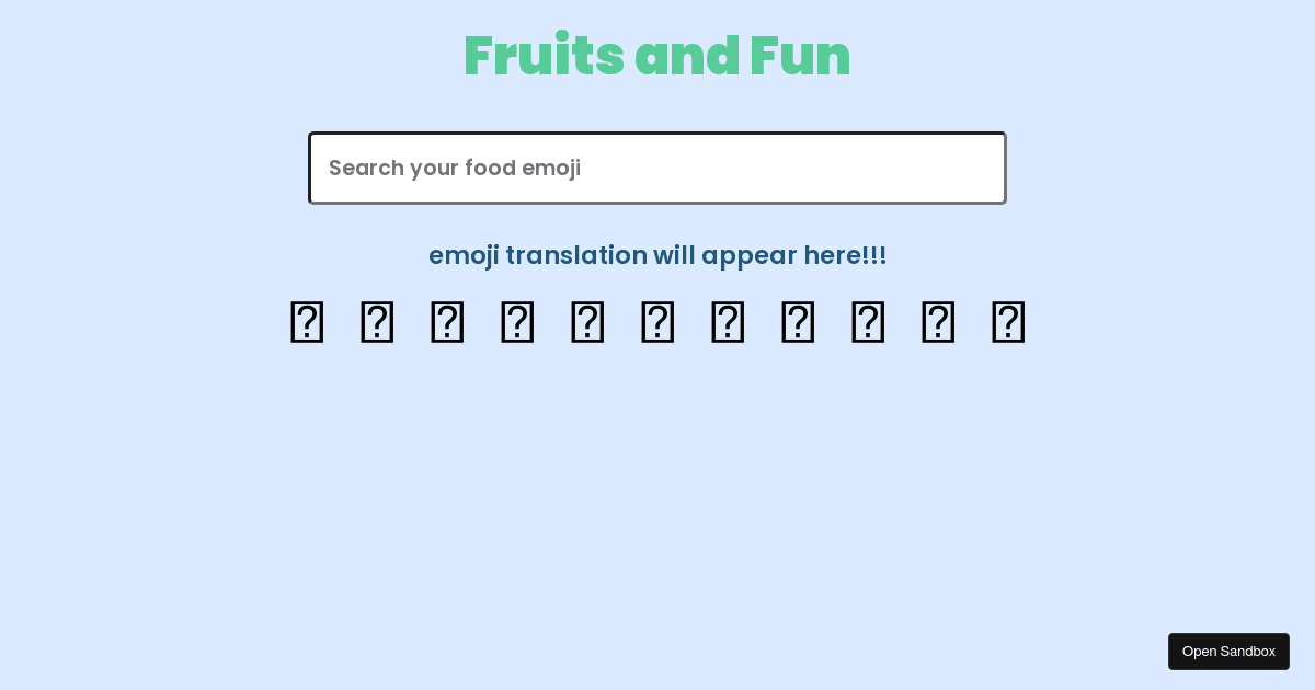 fun-with-fruits - Codesandbox