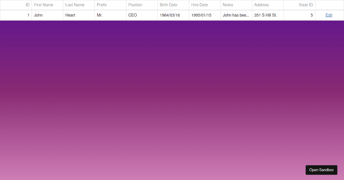 Popup Editing - DevExtreme Data Grid (forked) - Codesandbox Popup Editing - DevExtreme Data Grid (forked) - Codesandbox