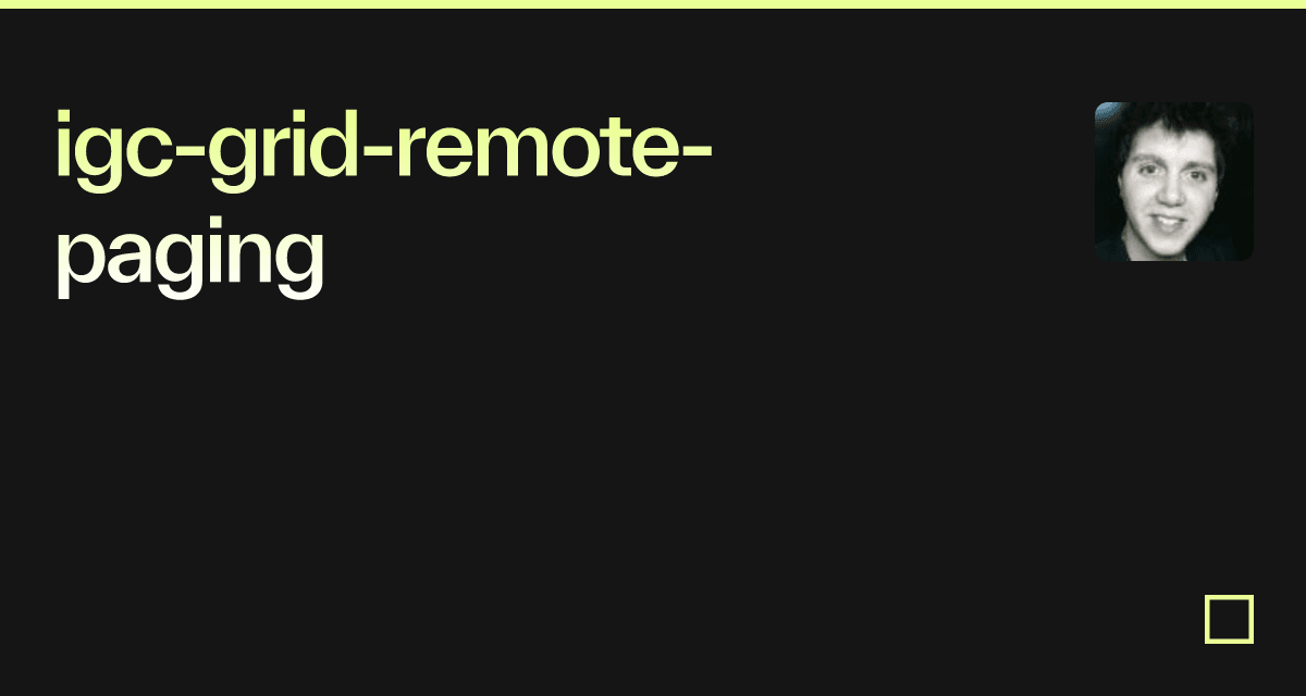 igc-grid-remote-paging - Codesandbox igc-grid-remote-paging - Codesandbox