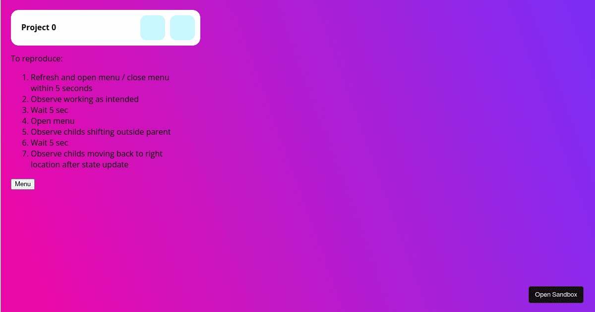 Framer Motion layout transform React.memo childs shifting issue - Codesandbox