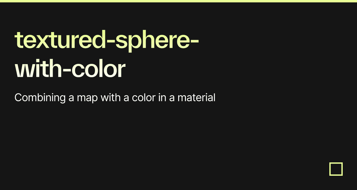 textured-sphere-with-color - Codesandbox