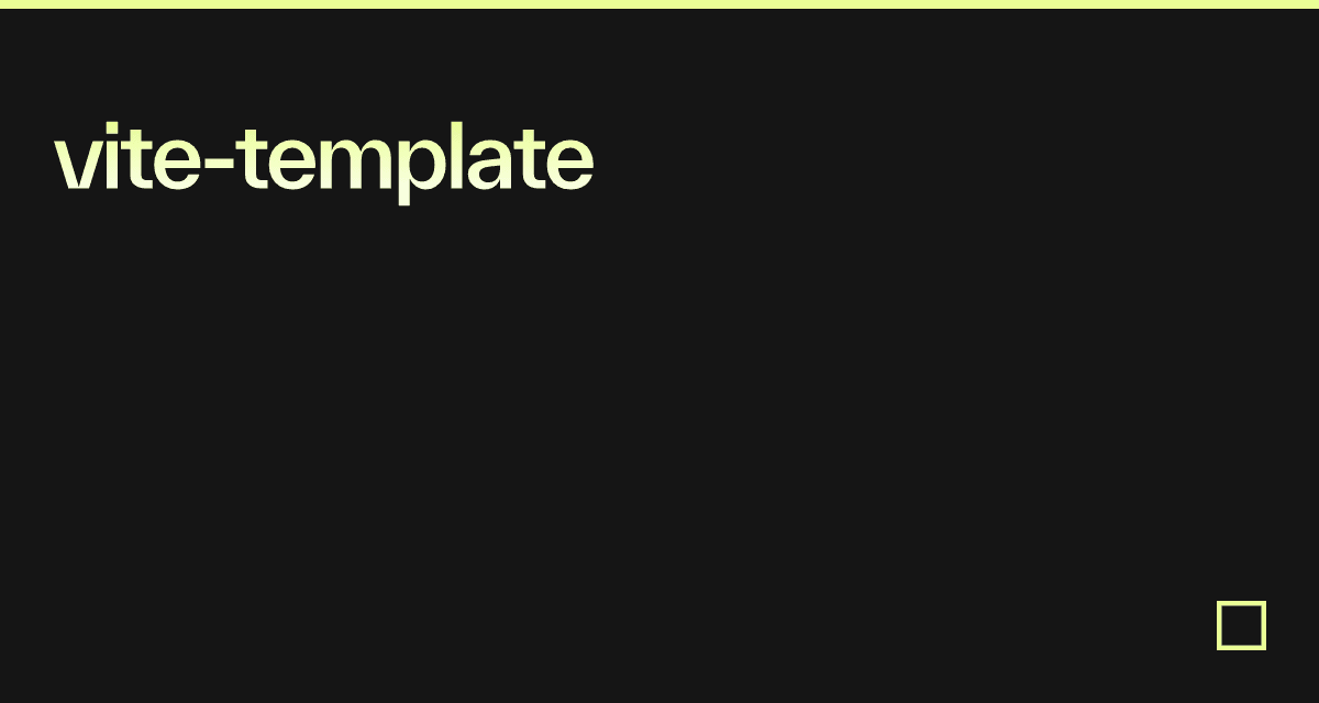 vite-template - Codesandbox