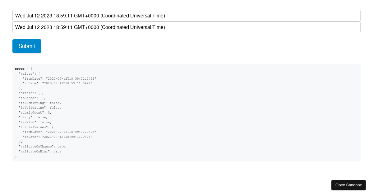 Formik Codesandbox Template (forked) - Codesandbox