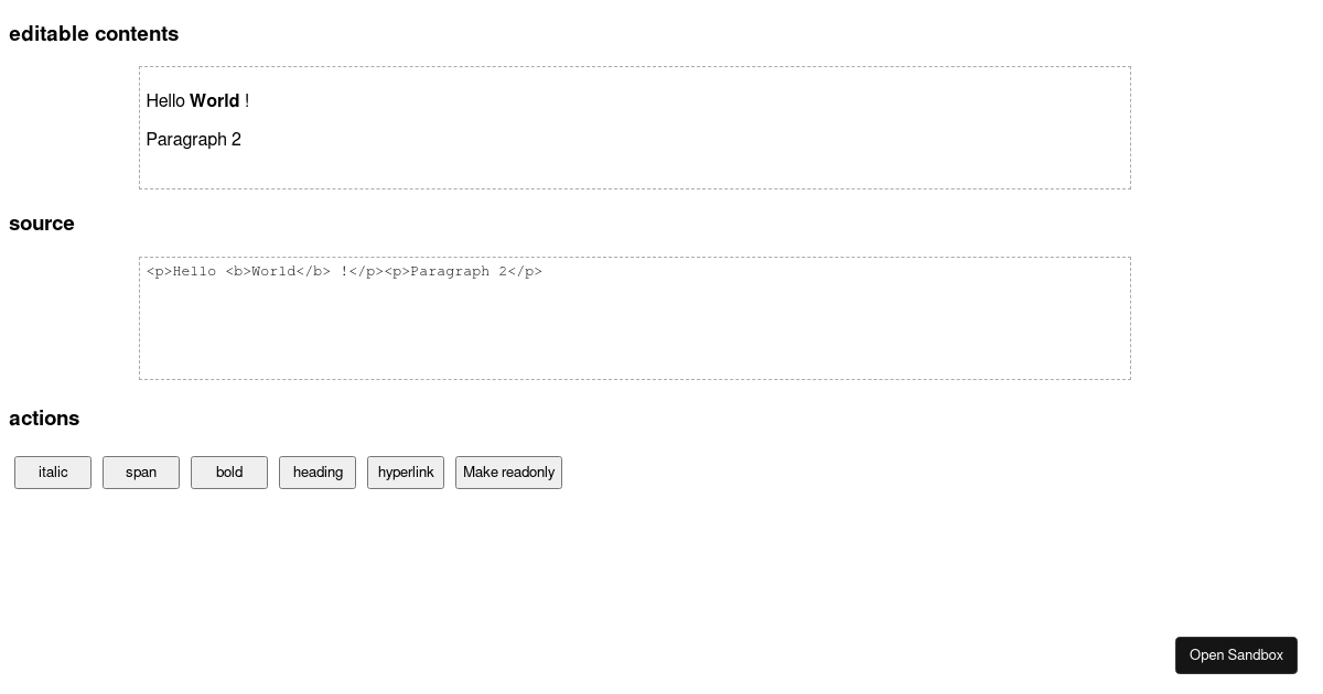 react-contenteditable-span-example - Codesandbox