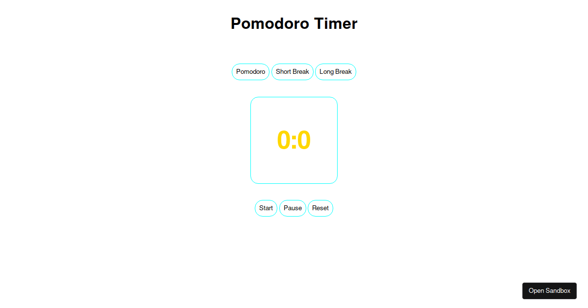 pomodoro-main - Codesandbox