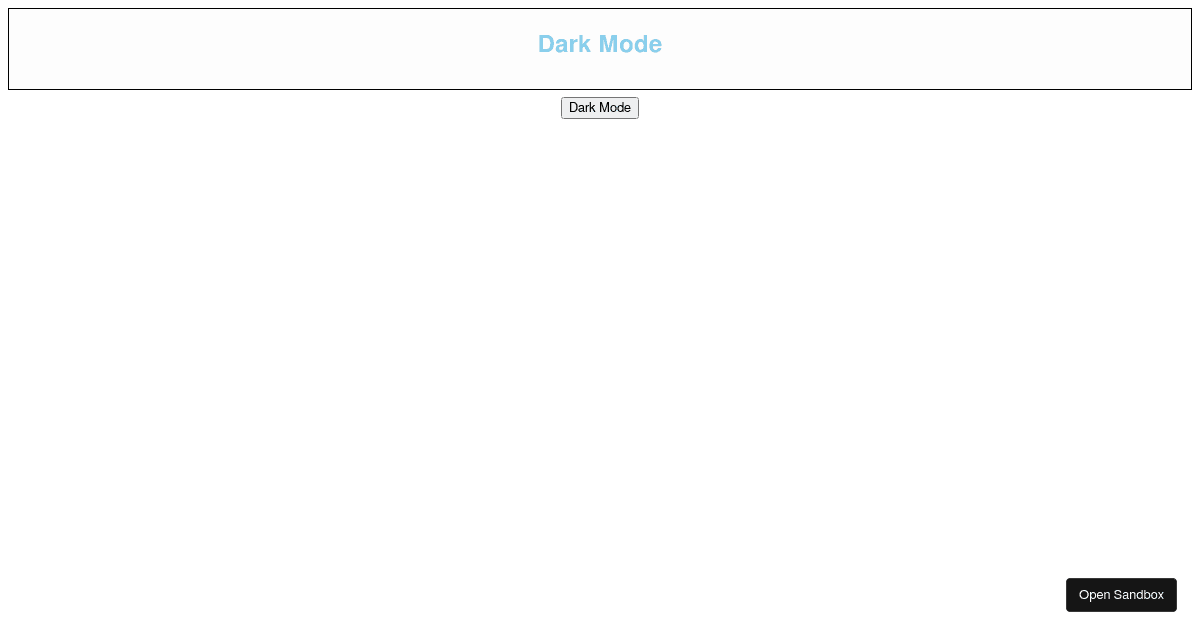 Dark/Light Mode - Codesandbox