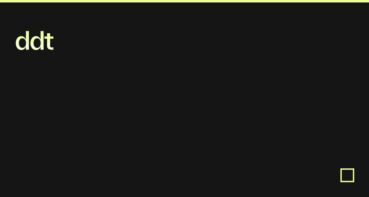 ddt - Codesandbox