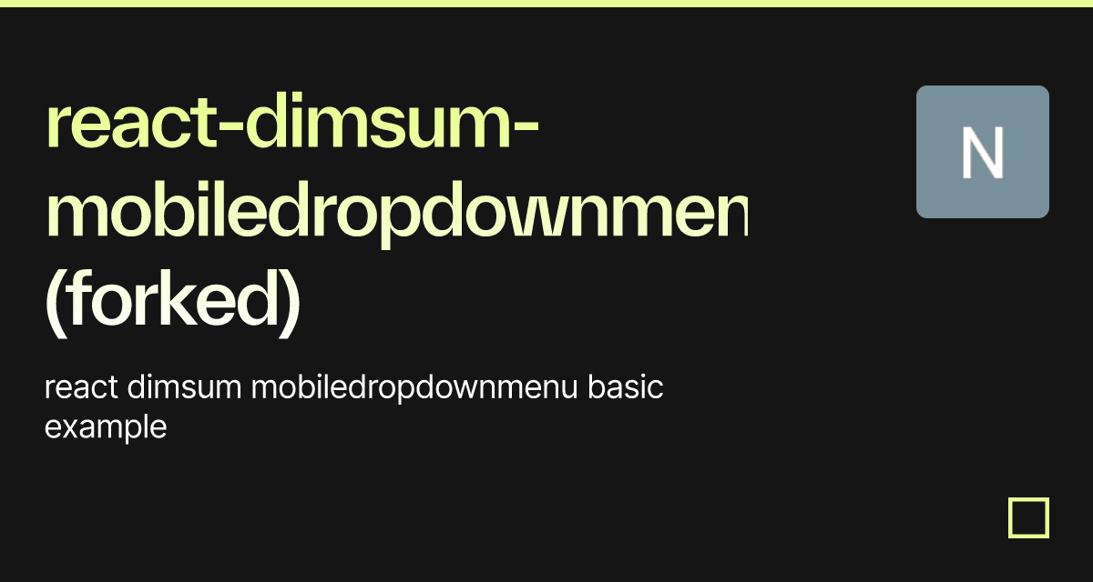 react-dimsum-mobiledropdownmenu (forked) - Codesandbox