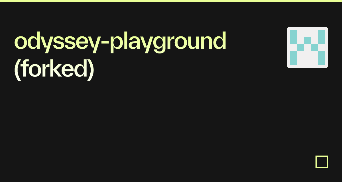 odyssey-playground (forked) - Codesandbox