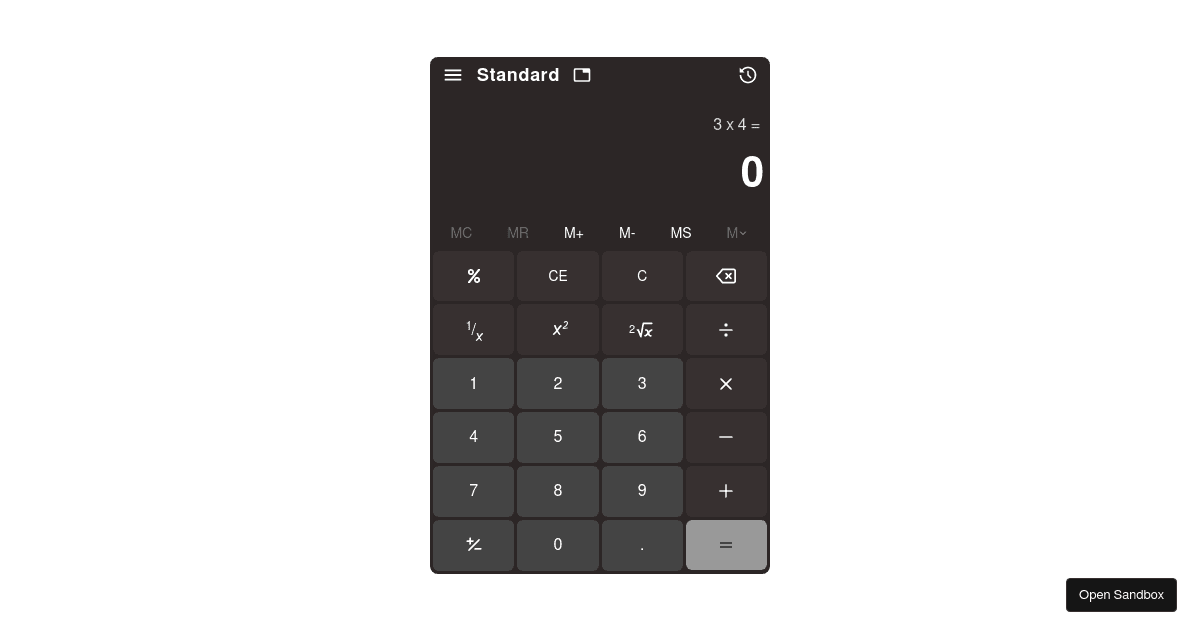Remaking The Calculator - Codesandbox