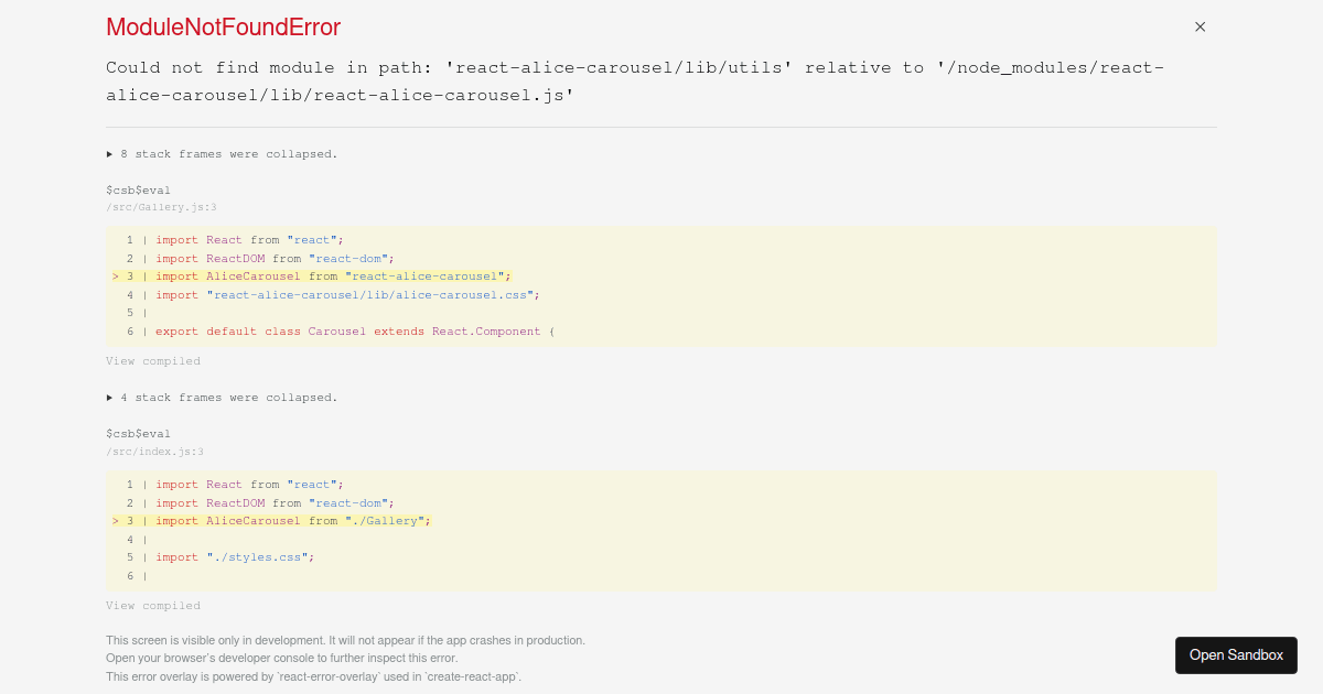 React Alice Carousel Stage Padding Example Codesandbox