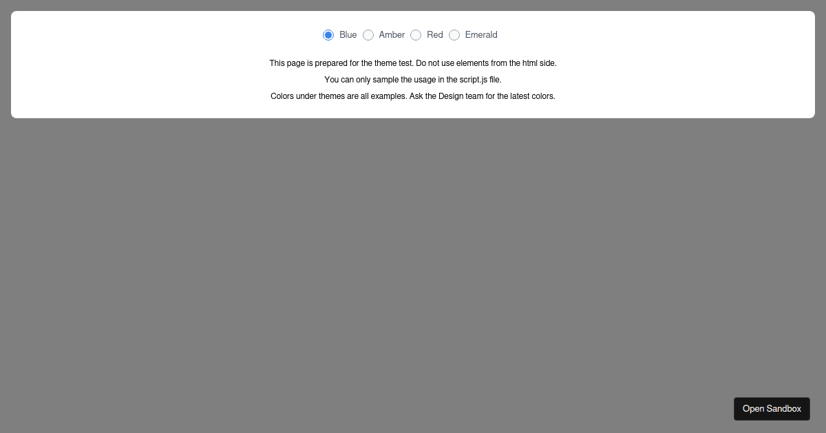 Theme Change Example - Codesandbox