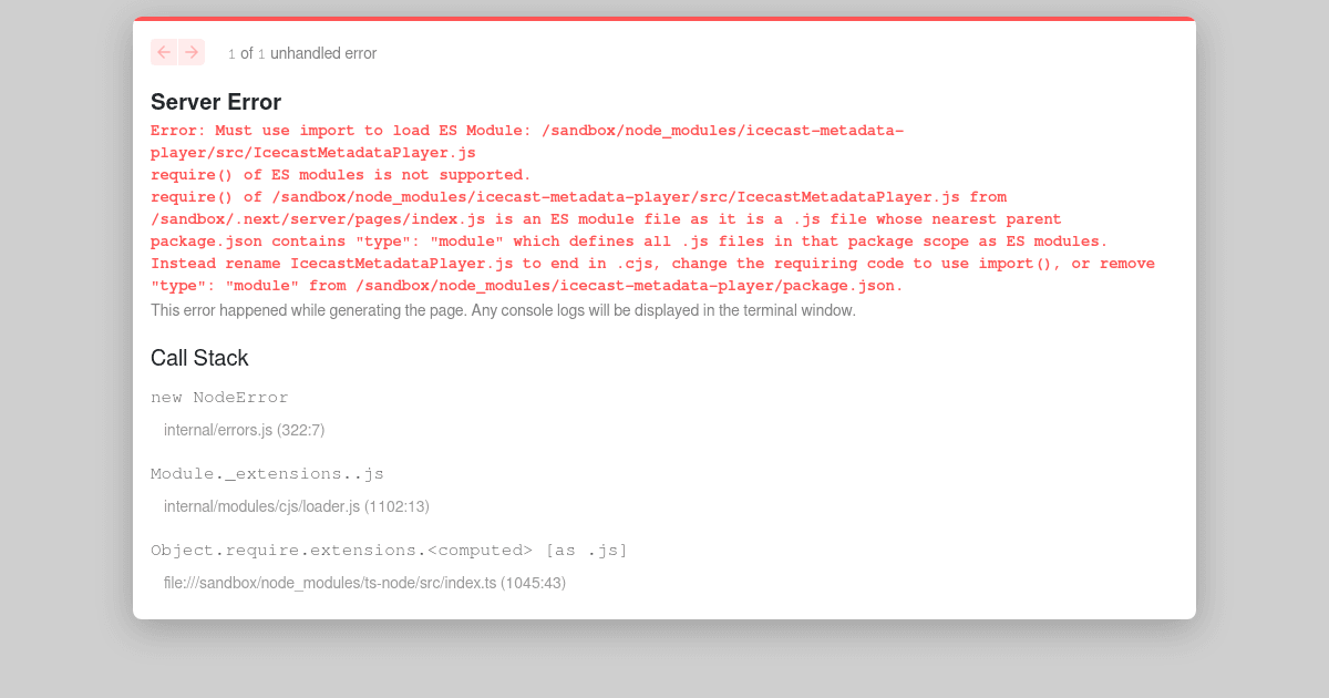 icecast-import - Codesandbox