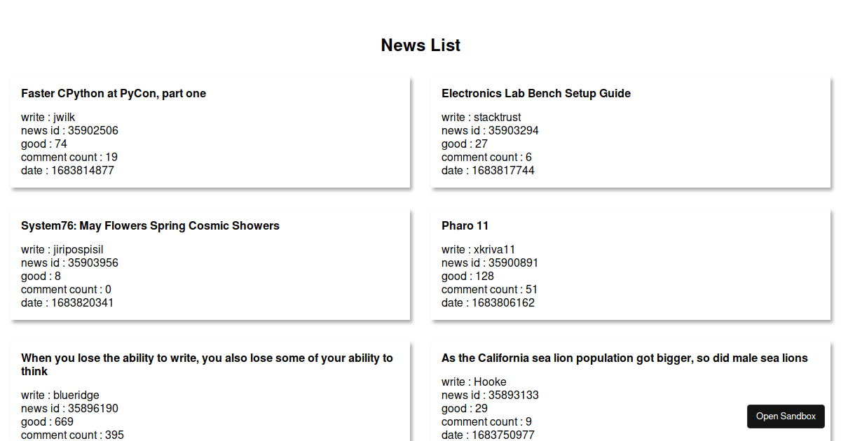 news_feed - Codesandbox